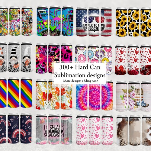 250 Fabric Can Cooler Sublimation Designs Bundle Beer - Etsy