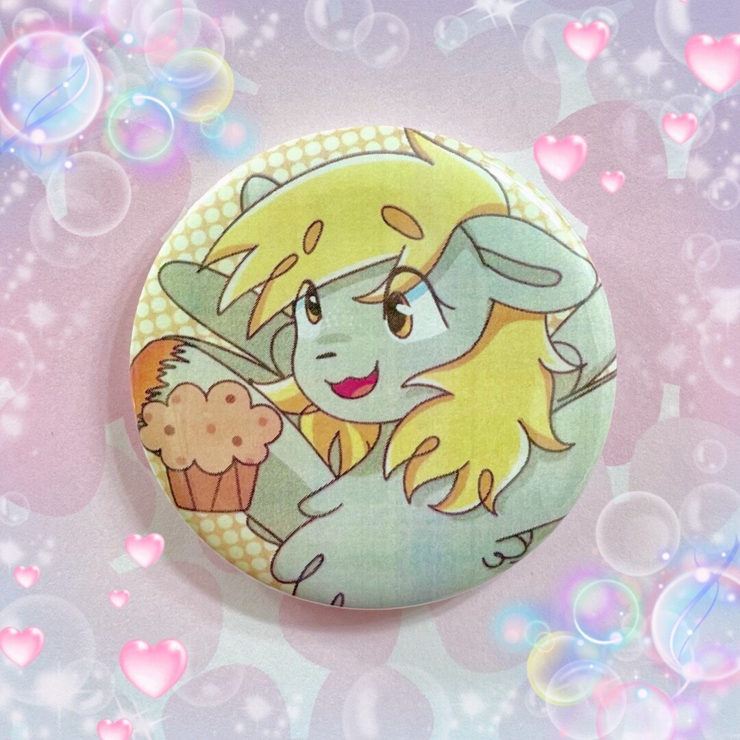 Derpy Loves Muffins MLP My Little Pony 58 Mm JUMBO Pinback Button ! - Etsy