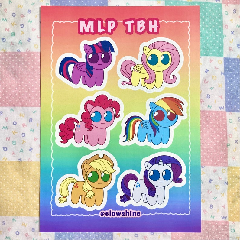 MLP TBH My Little Pony Autism Creature Vinyl Sticker Sheet - Etsy