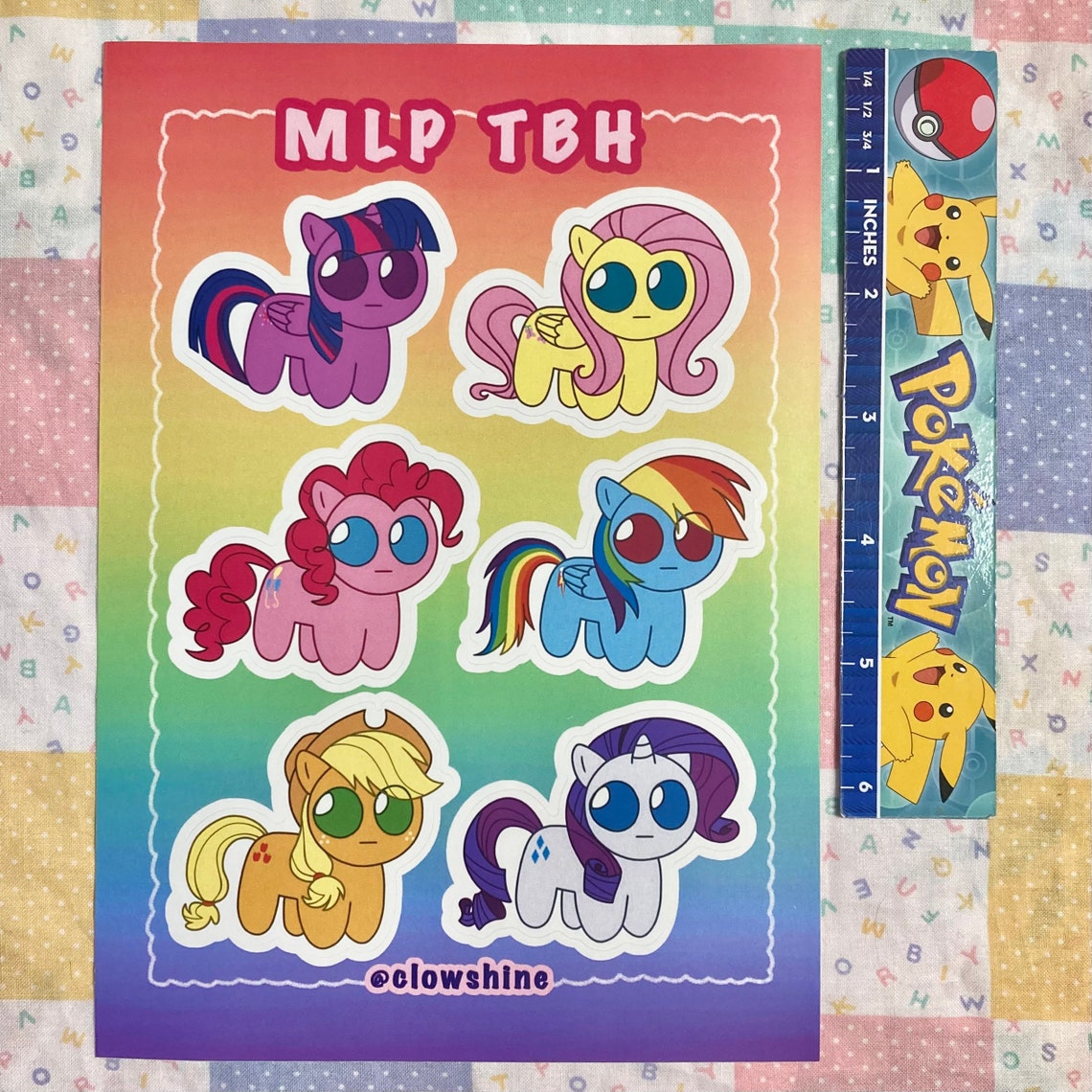 MLP TBH My Little Pony Autism Creature Vinyl Sticker Sheet - Etsy