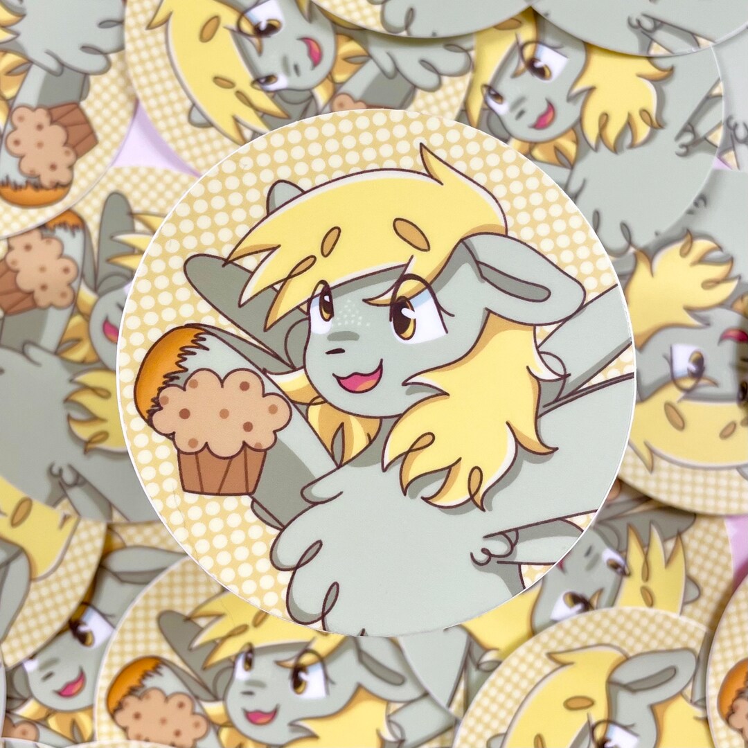 MLP My Little Pony G4 Derpy Loves Muffins Vinyl Sticker (3”) - Etsy