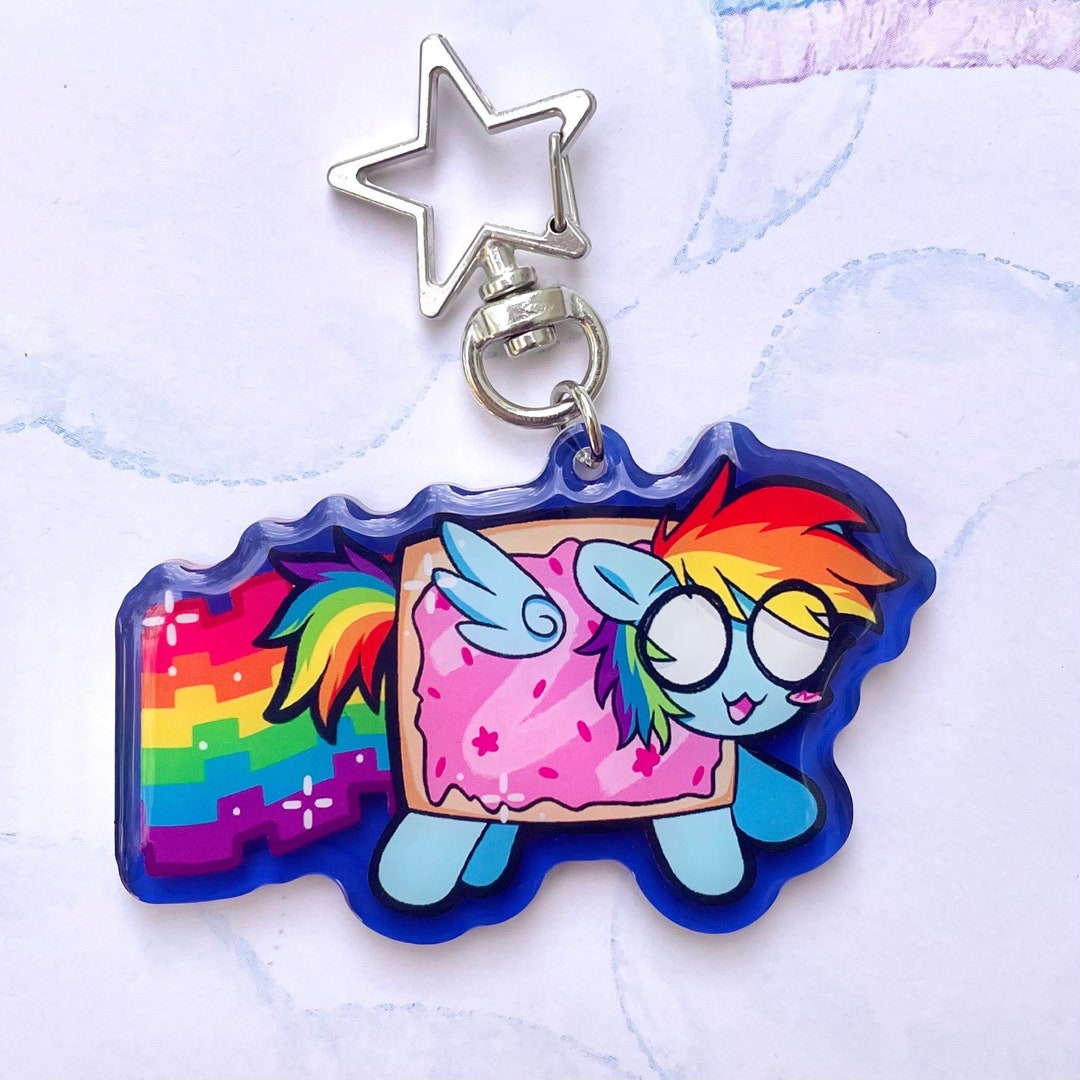 My Little Pony MLP G4 Rainbow Dash Nyan Cat Charm 2.75 - Etsy