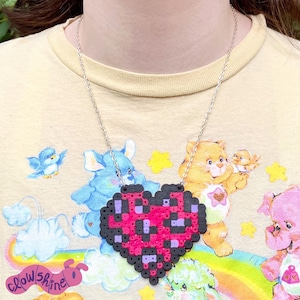 Scenecore Rave Star & Heart Perler Bead Chain Necklaces (18-19 ...