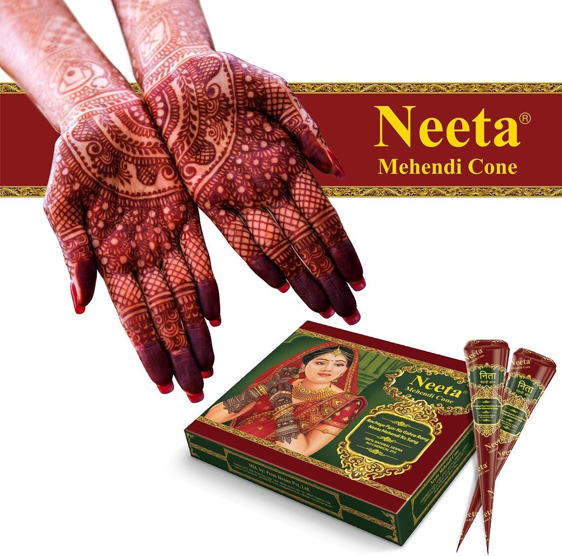 USA SELLER - 100% Natural Herbal Henna Cones Temporary Tattoo Mehandi ...