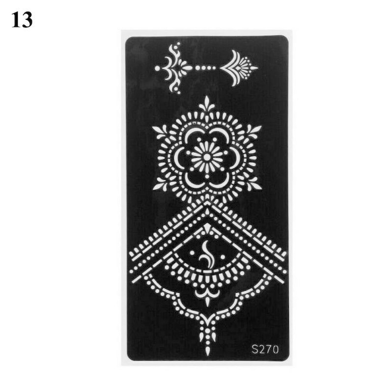 Henna Tattoo Stencils Reusable Self Adhesive Temporary Hand Body Art ...