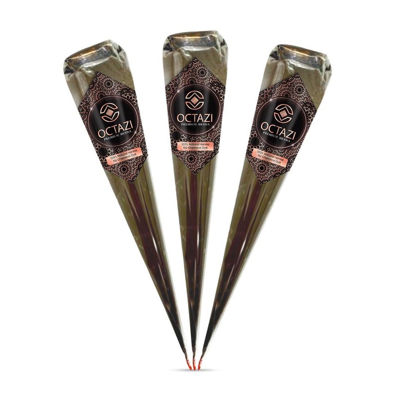 OCTAZI - 100% Natural Herbal Henna Cones Temporary Tattoo Mehandi ...