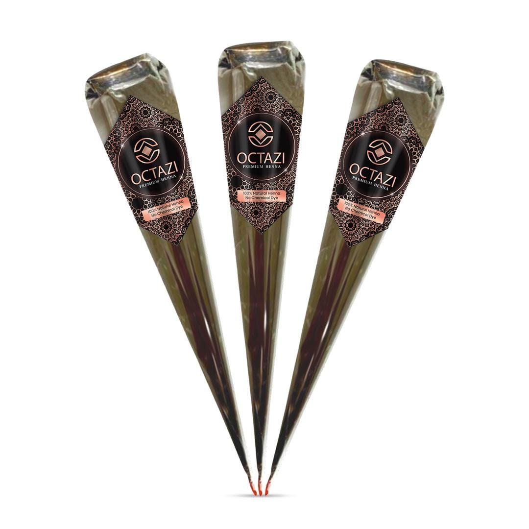 OCTAZI - 100% Natural Herbal Henna Cones Temporary Tattoo Mehandi ...