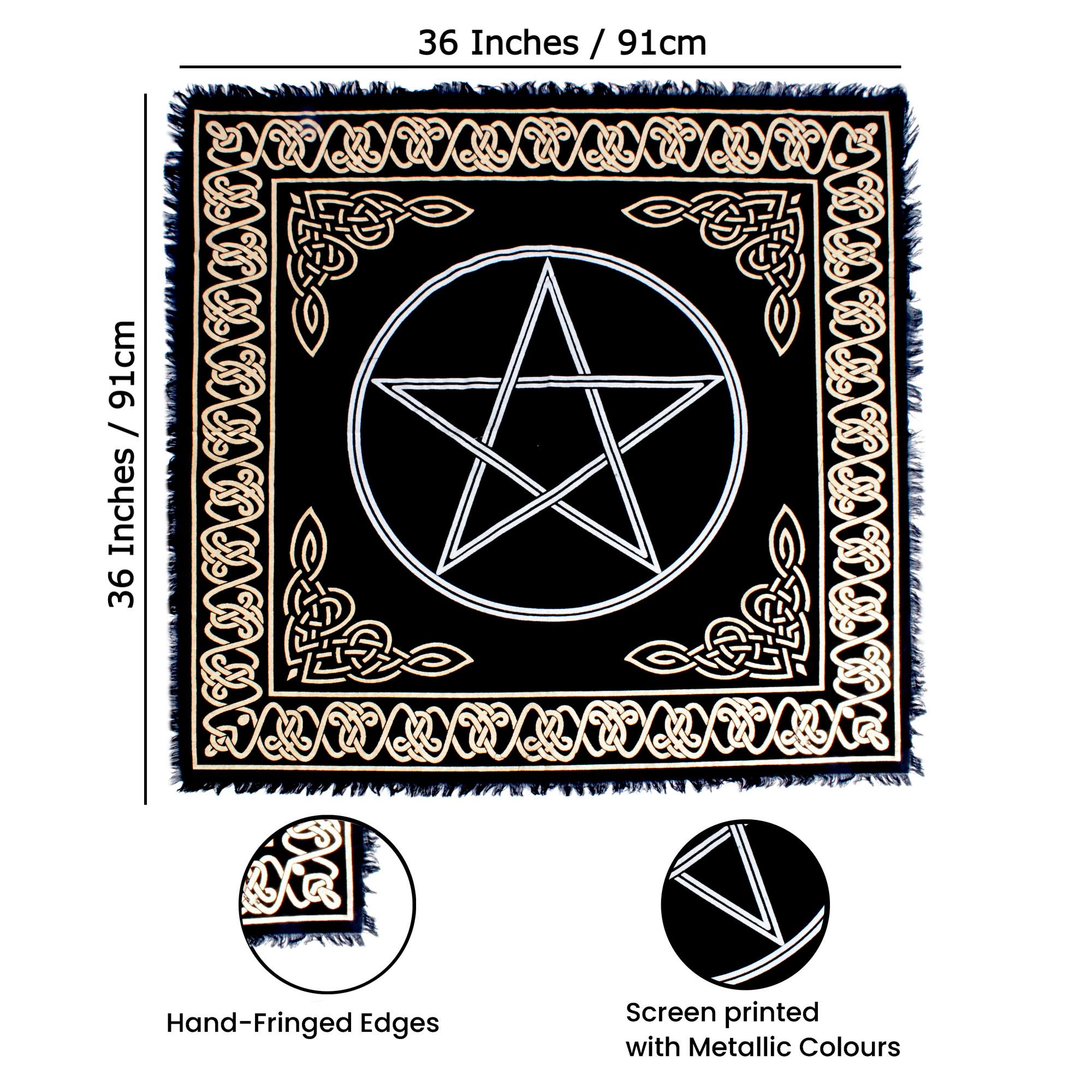 Altar Table Cloth Witchcraft Wiccan Tarot Cloth - Cotton Witch Pagan ...