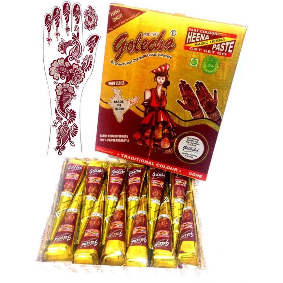 USA SELLER - 100% Natural Herbal Henna Cones Temporary Tattoo Mehandi ...