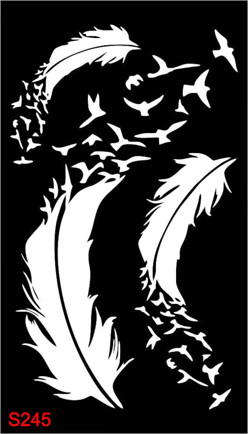 Henna Tattoo Stencils Reusable Self Adhesive Temporary Hand Body Art ...