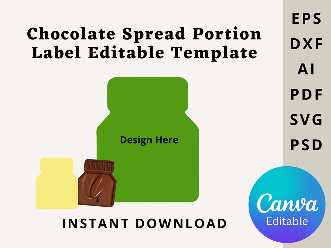 Nutty Choco Spread 15 Gm Portion Template, Chocolate Label, DIY Label ...