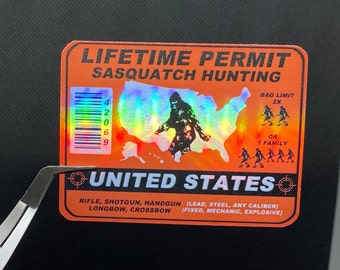 Bigfoot Hunting License - Etsy