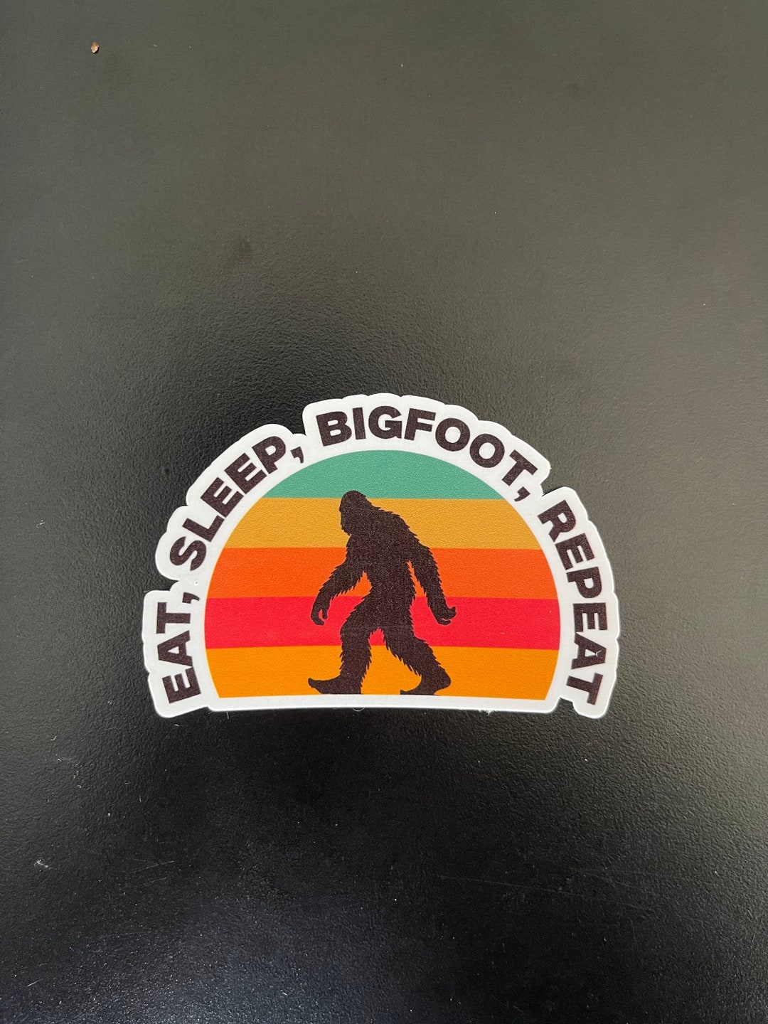 Bigfoot Silhouette Sticker eat, Sleep, Bigfoot, Repeat Durable Cryptic ...
