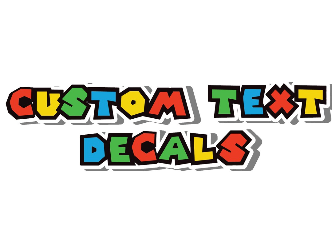 Personalized Super Font Decals , Personalized Custom Name Super Video ...
