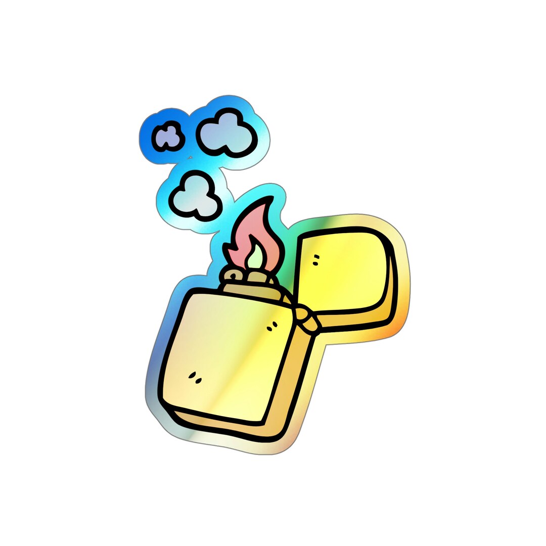 Holographic Lighter Smoker Stoner Die-cut Stickers Funny - Etsy