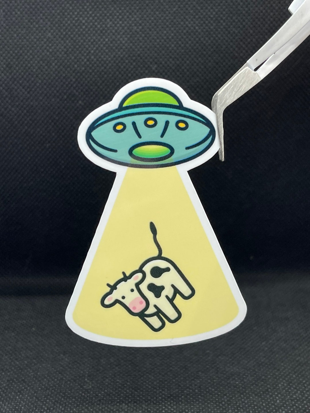 Cow UFO Funny Sticker Custom UFO Glossy Vinyl Decal Sarcasm - Etsy