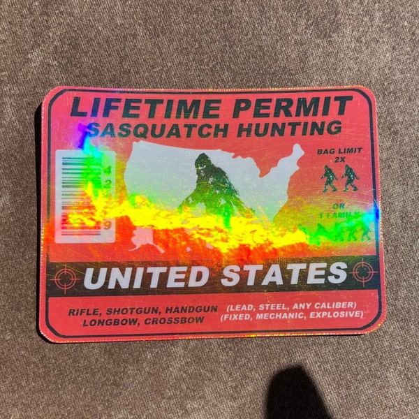 Bigfoot Hunting Sticker - Etsy
