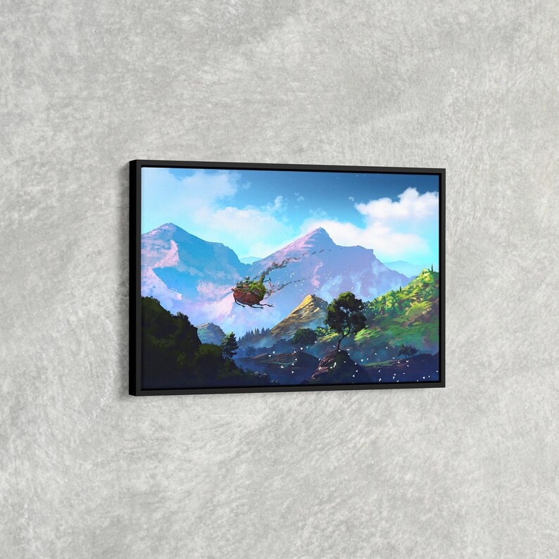 Howl's Moving Castle Canvas: Studio Ghibli Anime Wall Art, Ghibli ...