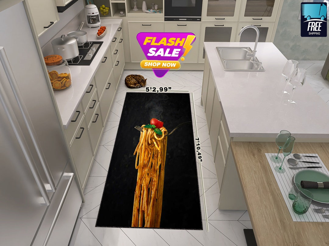 Spaghetti Design, Food Design, Kitchen Carpet, Handmade Carpet ...
