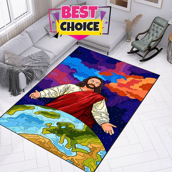 Jesus Rug - Etsy UK