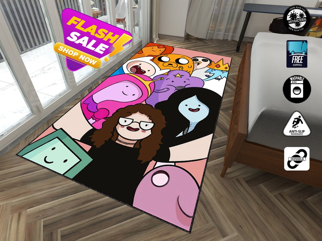 Adventure Time Rug,cartoon Patterned Rug,bedroom Rug,living Room Carpet ...