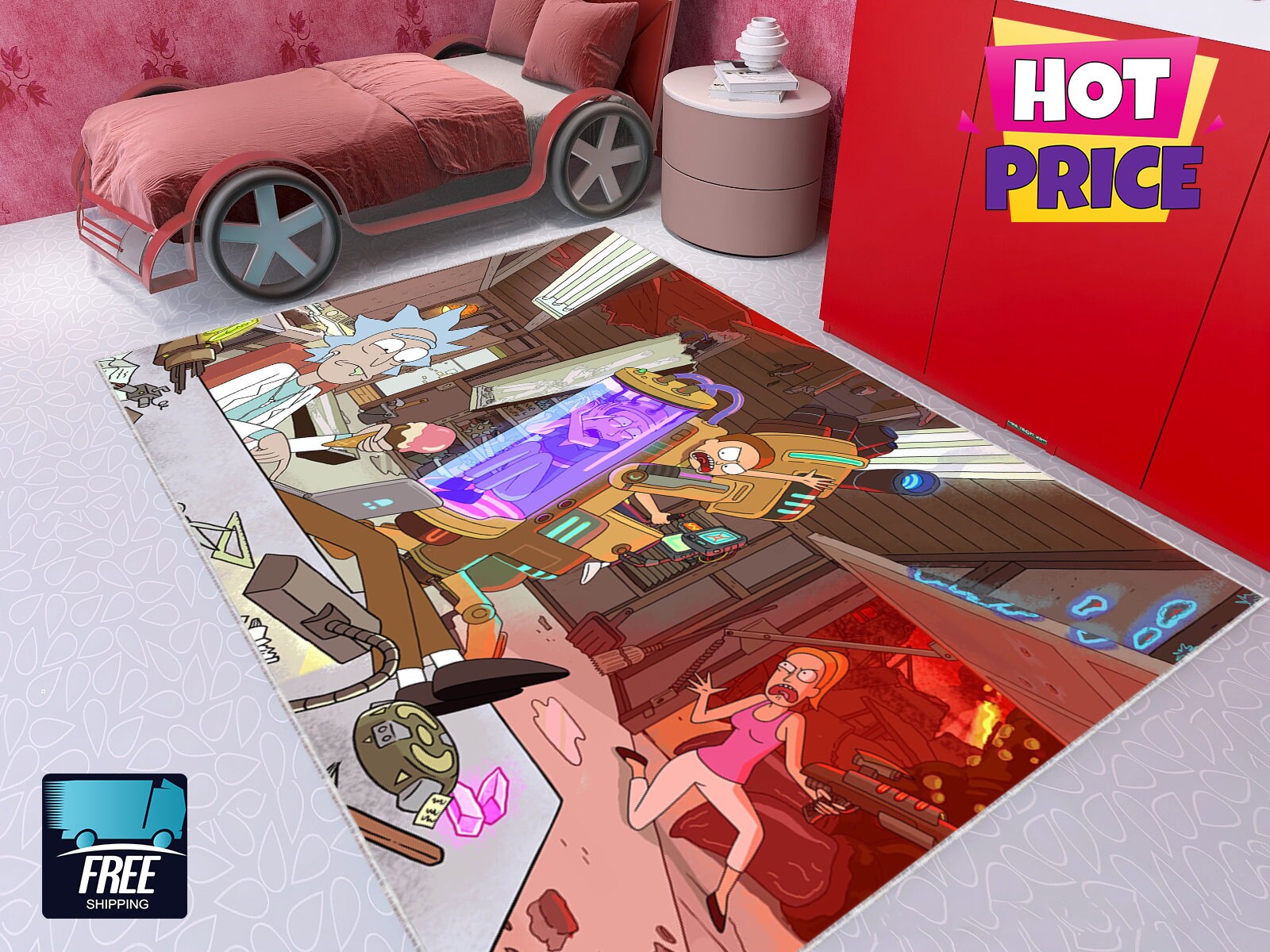 Rick and Morty,rick and Morty Patterned Rug,cartoon Carpet,modern ...
