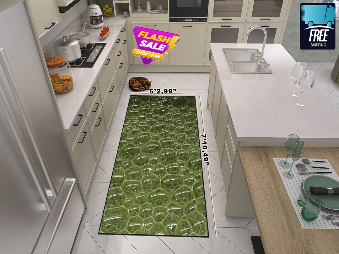 Bubble Design, Kitchen Design, Handmade Carpet, Rectangle Carpet, Soft ...