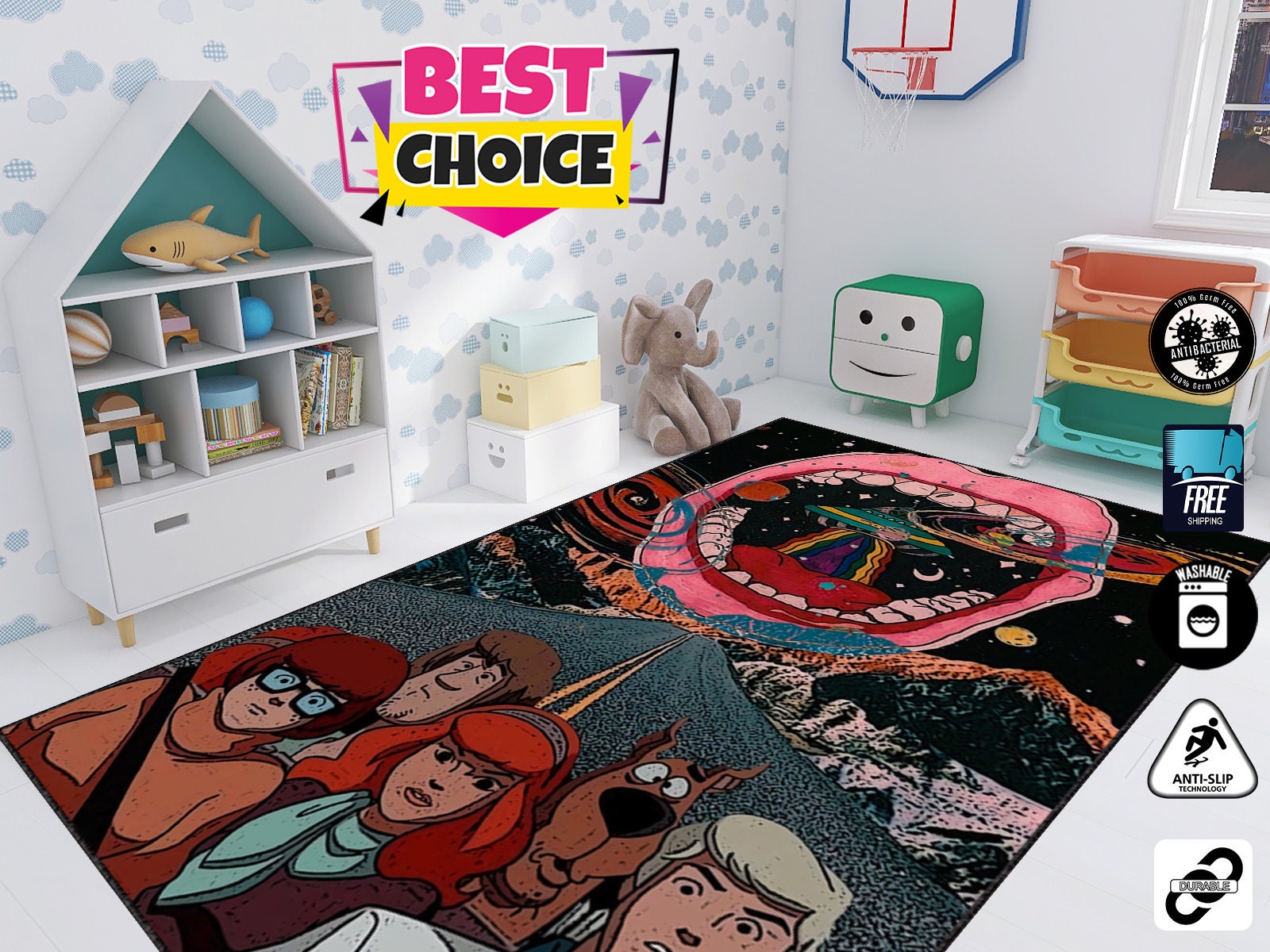 Teen Room Rug,cartoon Themed Carpet,custom Rug,personalized Gift,modern ...