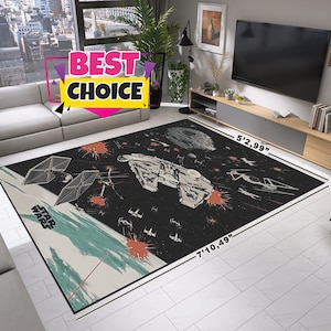 Star Wars, Star Wars Retro Rug, Popular Movie Series Rug, Decorative ...