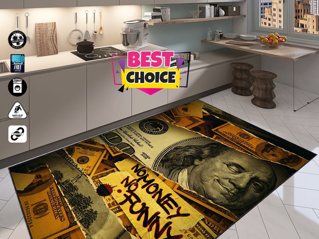 No Money No Funny Rug,graffiti Rug,custom Rug,personalized Gift,living ...