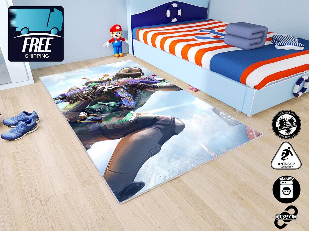 Pubg Rug,modern Design Rug,game Pattern Carpet,kids Room Rug,teen ...