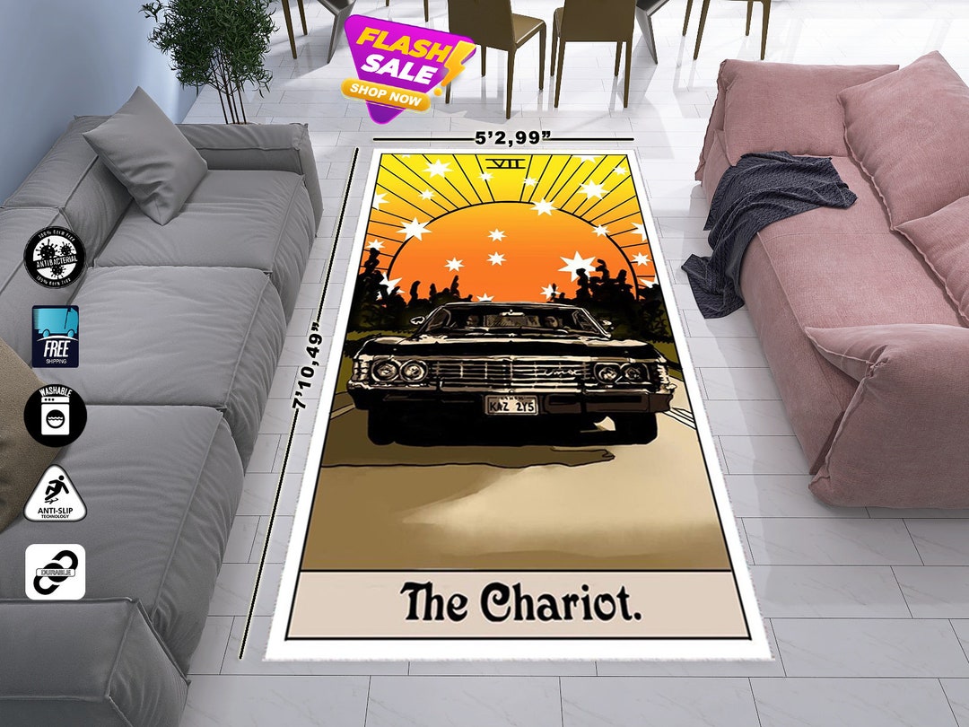 The Chariot Tarot Card Rug,tarot Card Themed Carpet,custom Rug ...