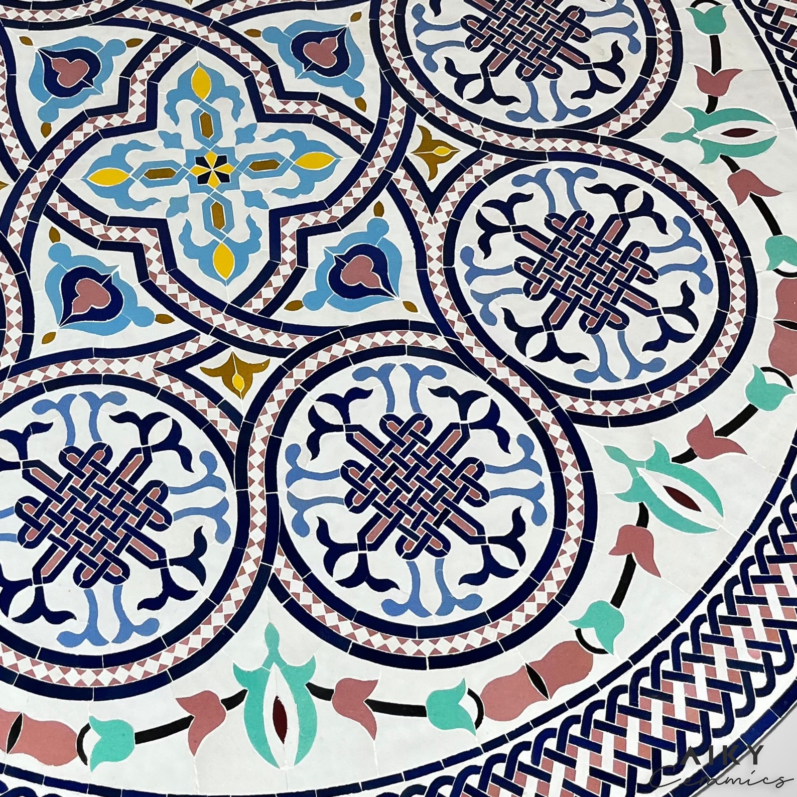 Moroccan Zellige Mosaic Table: Handcrafted Artistry With Colorful ...