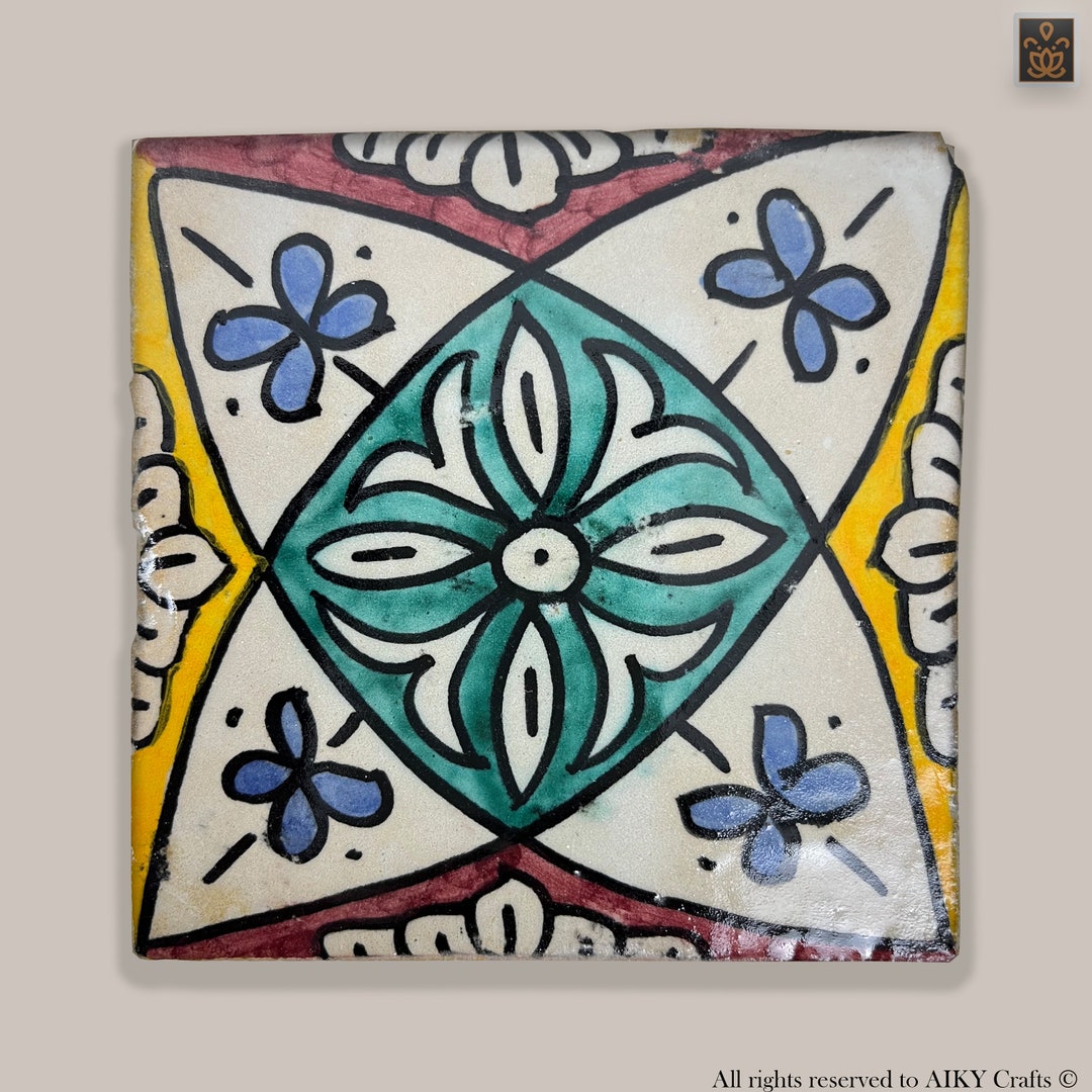 Artisanal Excellence: Moroccan Zellige Beldi Ceramic Tiles 4"x4" for ...