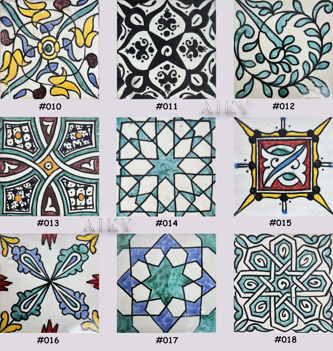 Moroccan Zellige Beldi Ceramic Tiles 4x4 - Etsy