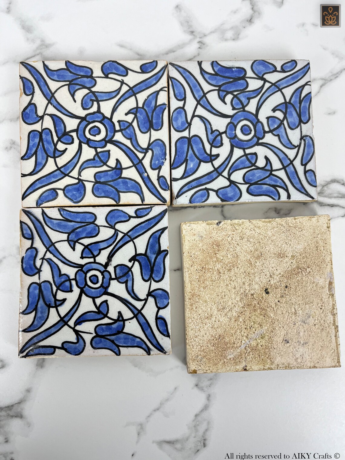 Hand-painted Beauty: Moroccan Zellige Beldi Ceramic Tiles - Etsy