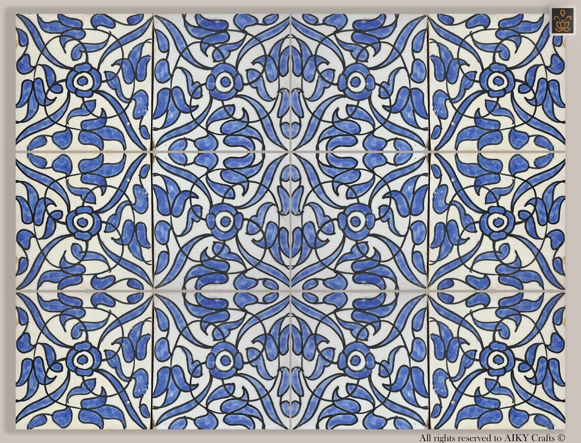 Hand-painted Beauty: Moroccan Zellige Beldi Ceramic Tiles - Etsy