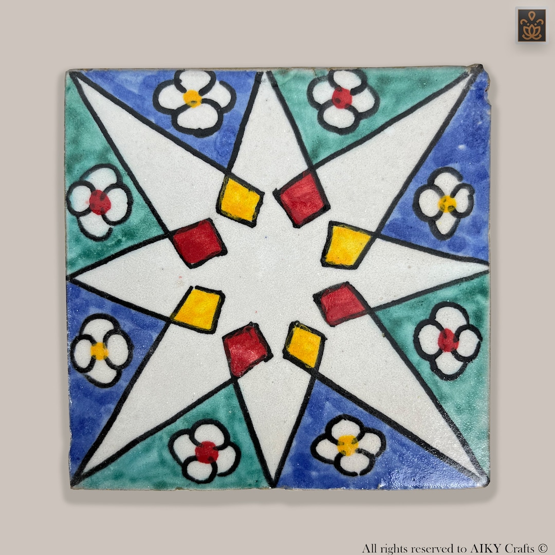Moroccan Zellige Beldi Ceramic Tiles 4"x4" - Handcrafted and Hand ...
