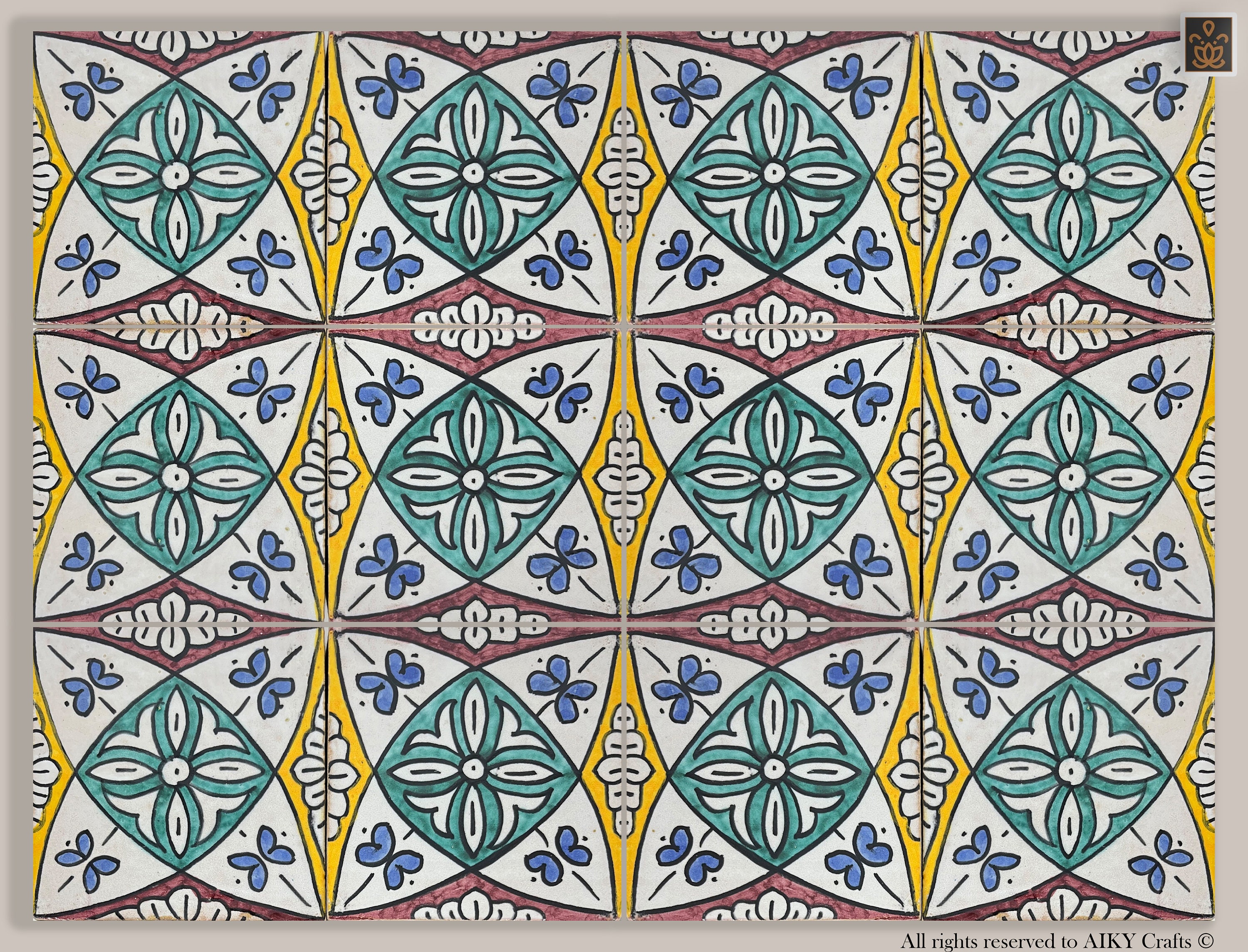 Artisanal Excellence: Moroccan Zellige Beldi Ceramic Tiles 4x4 for ...
