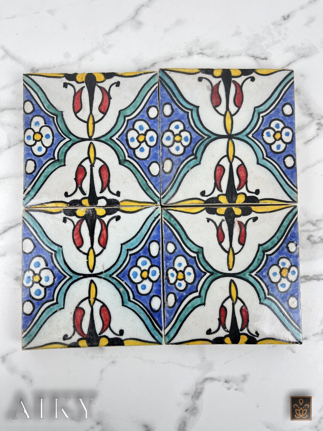 Authentic Moroccan Zellige Beldi Ceramic Tiles 4x4 - Etsy