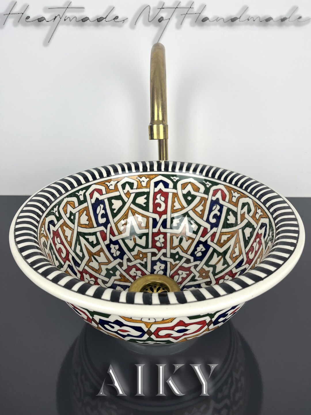 Nature's Palette Hand-painted Moroccan Ceramic Basins in - Etsy