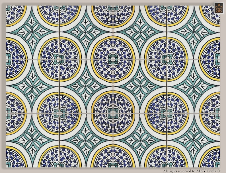 10 Tiles Authentic Moroccan Zellige Beldi Ceramic Tiles 4x4 Exquisite ...