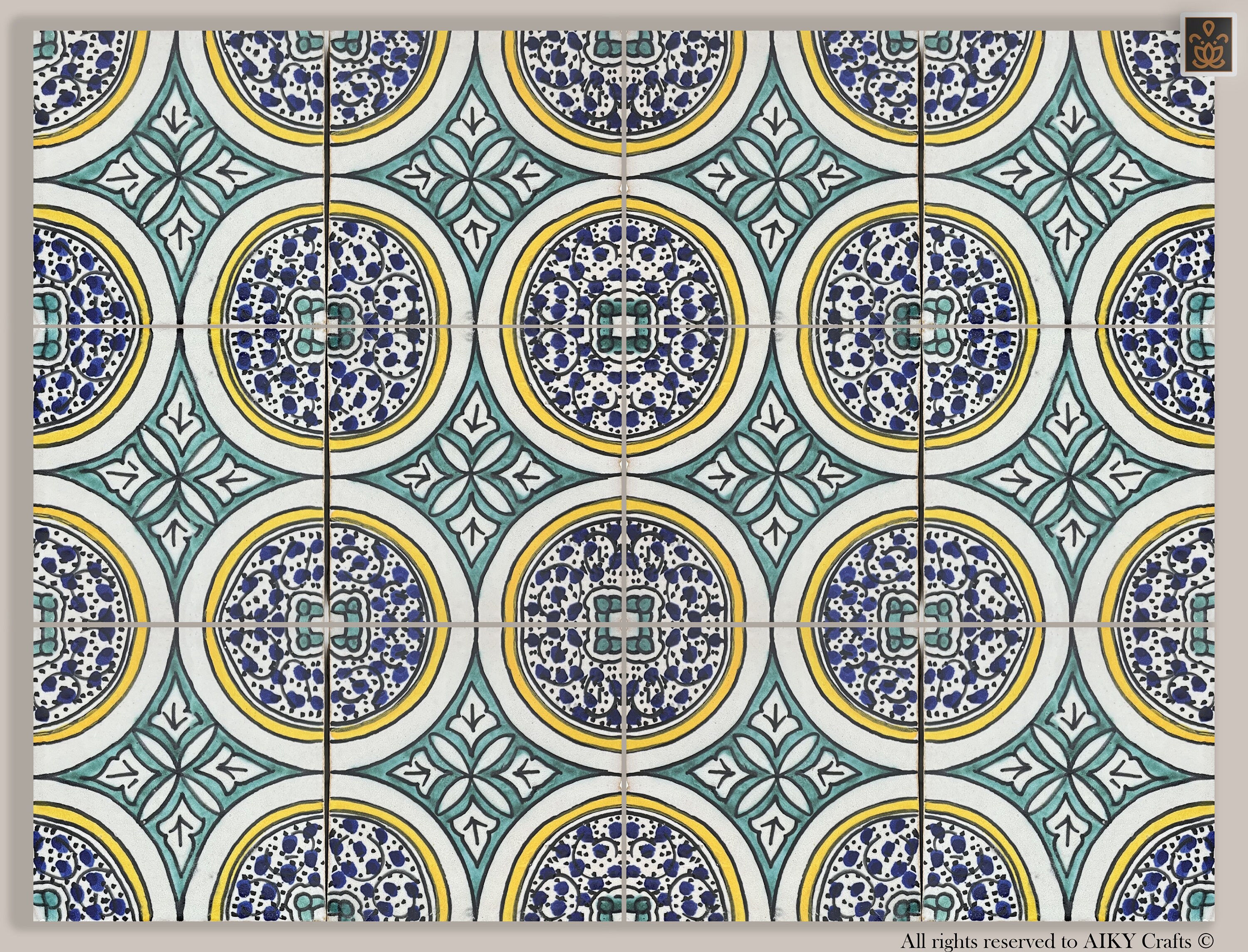 10 Tiles - Authentic Moroccan Zellige Beldi Ceramic Tiles 4"x4 ...