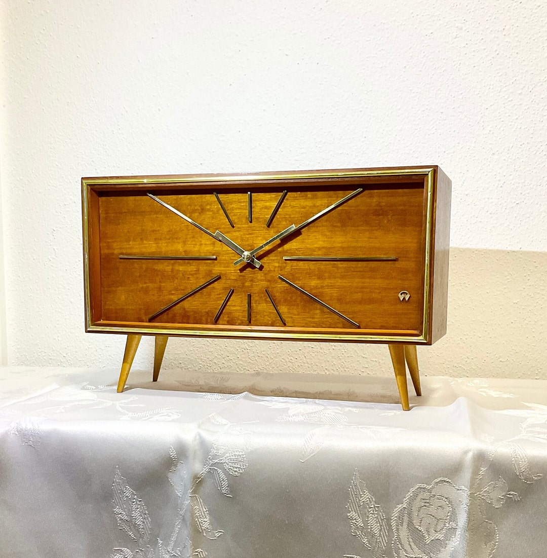 Weimar Mid Century XL Mantel Clock / Table Clock Mechanical - Etsy