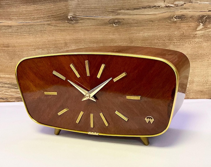 Restored Mantel Clock Uhrenfabrik Weimar With Chimes - 1960 - With ...