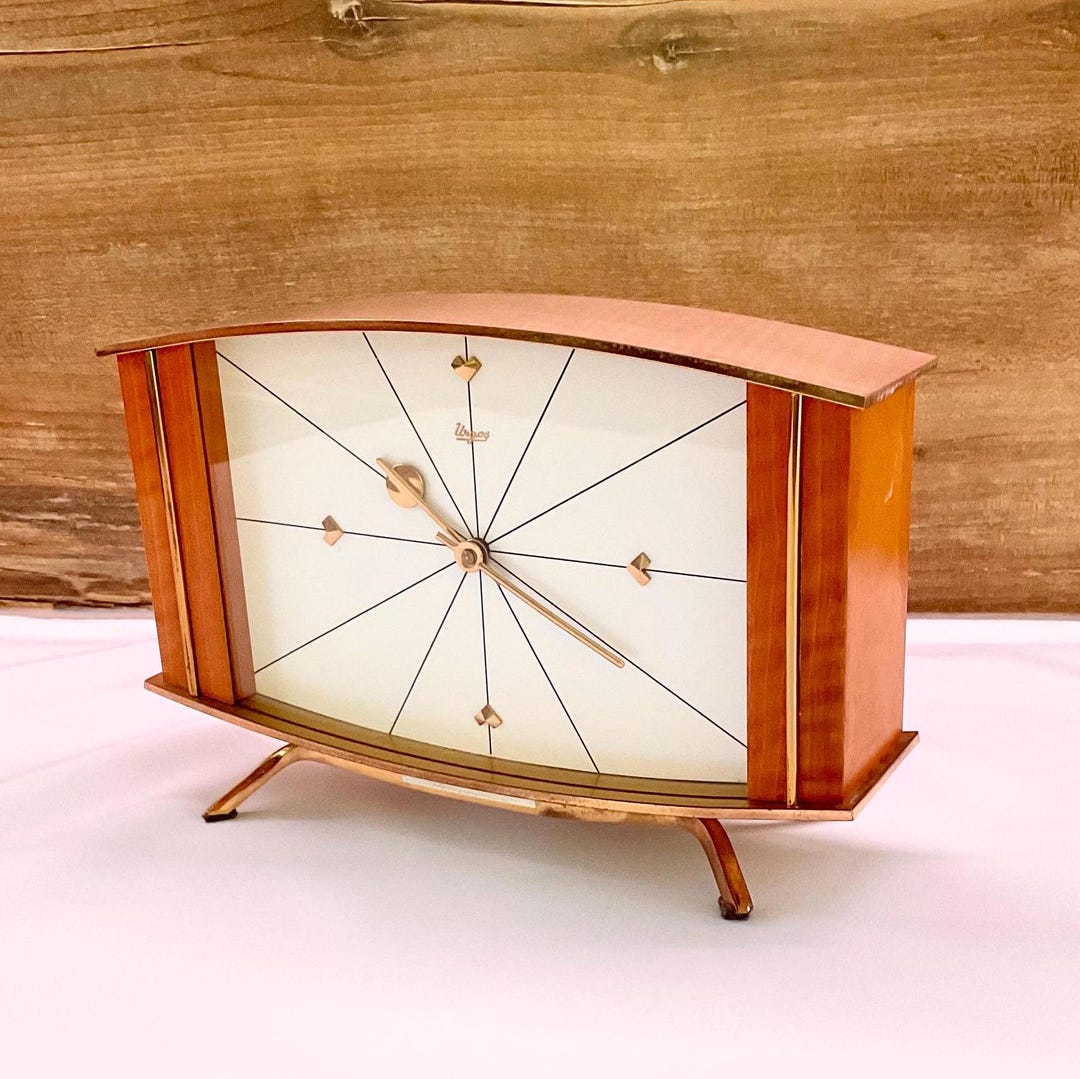 Restored Urgos Mid Century Mantel Clock 1960 With Guarantee / Warranty ...