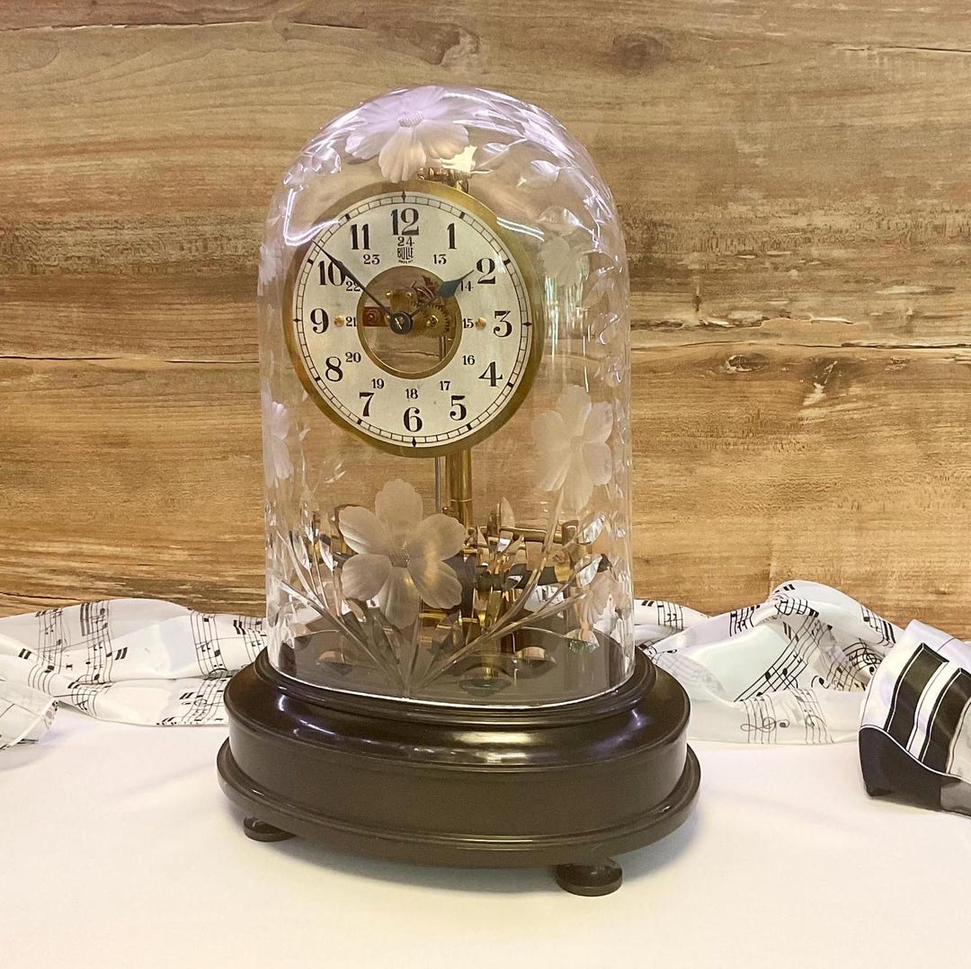 Restored Antique Bulle Patent Electric Clock With Hand-cut Crystal ...