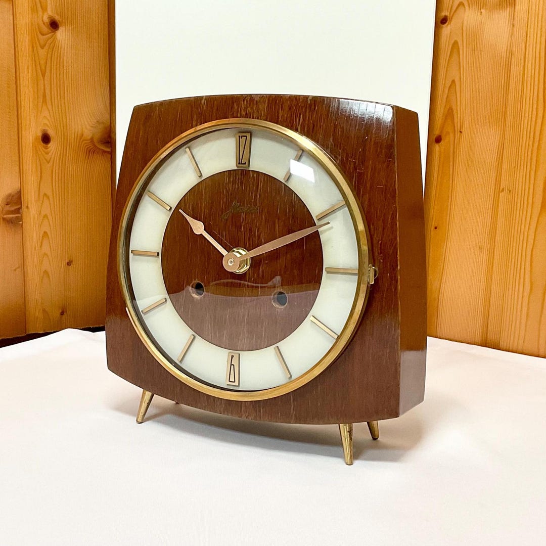 Vintage Mantel Clock Emes 1960s | Mid-century Black Forest Clock Müller ...