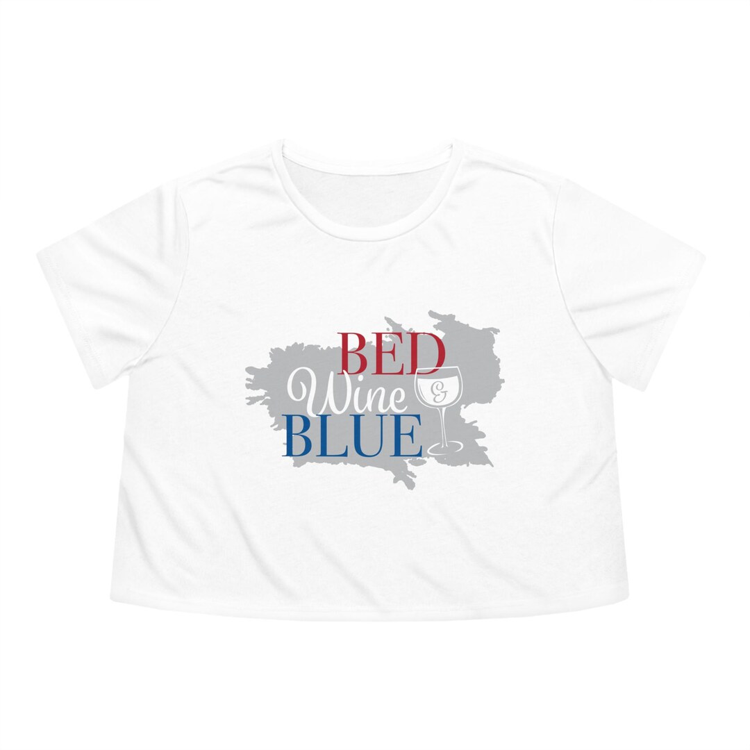 The bed, Wine, and Blue Flowy T-shirt for Women - Etsy