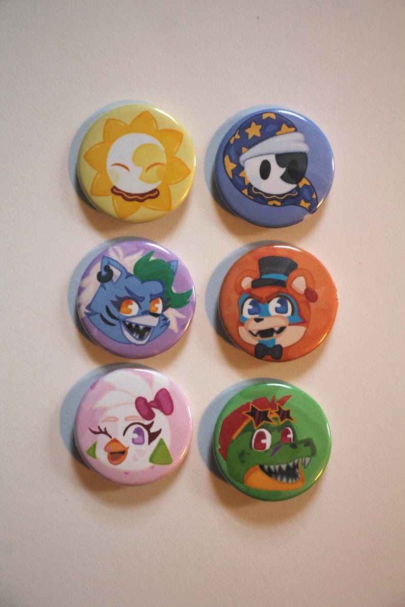 FNAF Security Breach Character Buttons - Etsy